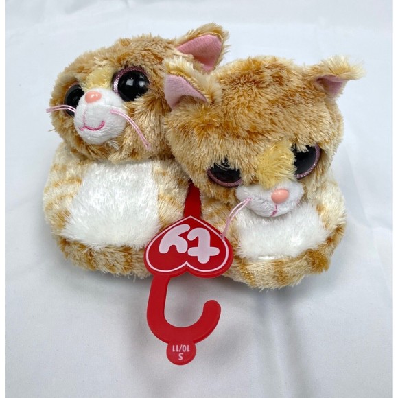 Ty | Other | Ty Beanie Boos Cat Tabitha Slippers Girl Child Size Small ...